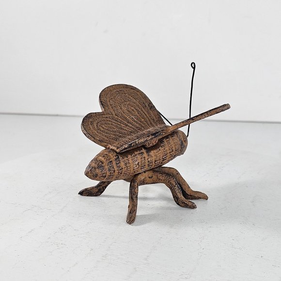 Accents | Vintage Cast Iron Butterfly Moth Fly Bug Garden Paperweight ...